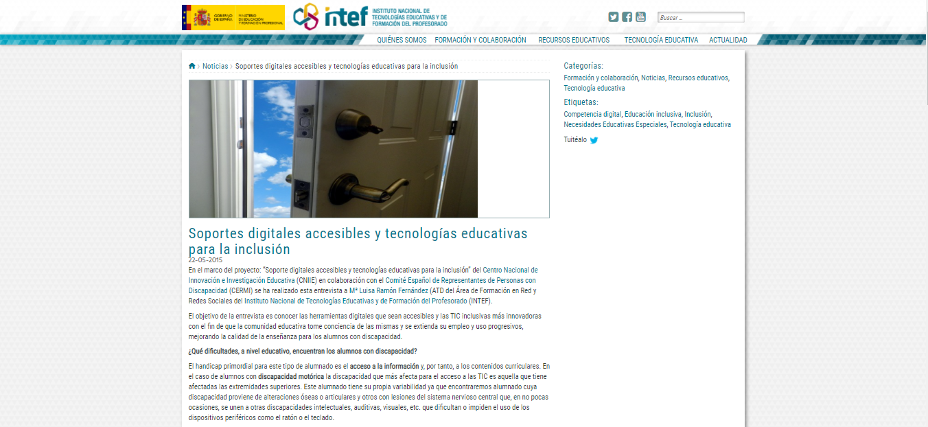 Tecnologías educativas inclusivas :: TecnoEduca